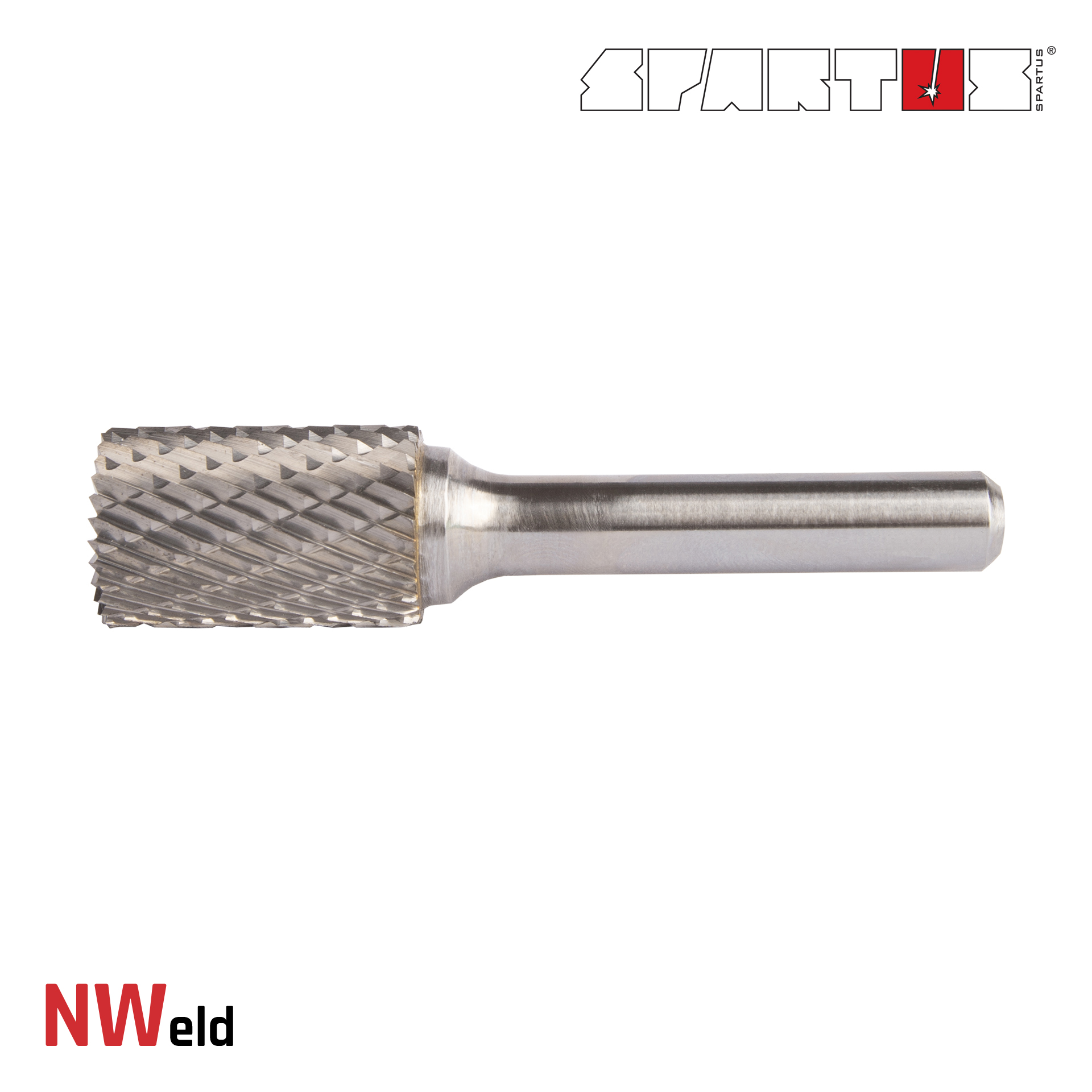 Cylinder rotary burr (with end cut) 12x25x8/70 - NWELD