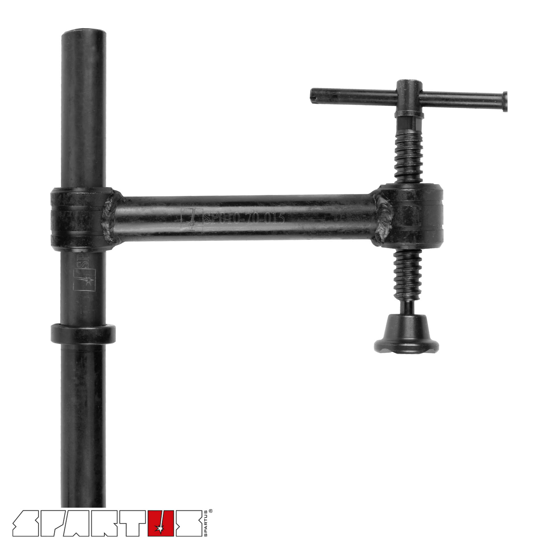 Compensating screw type clamping with swivel handle 300x200 - NWELD